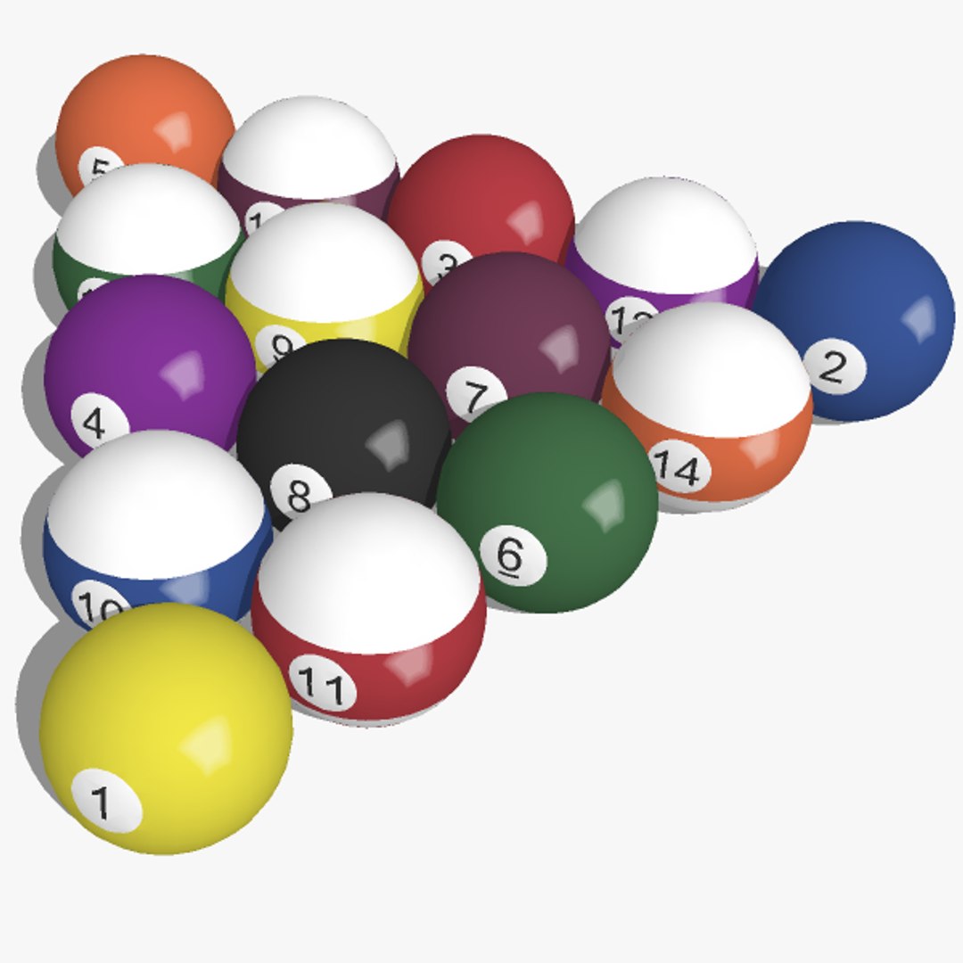 3ds Max Sketchup Pool Balls Billiard