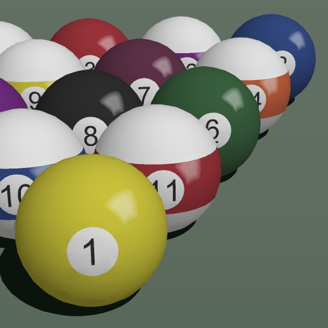 3ds Max Sketchup Pool Balls Billiard