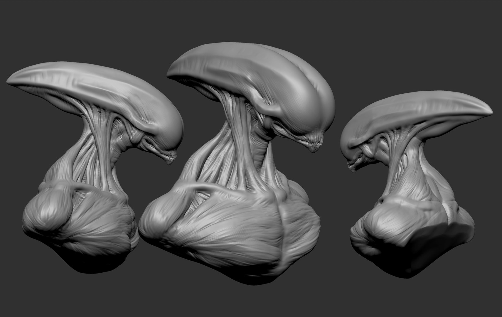 Alien Head 3d Model