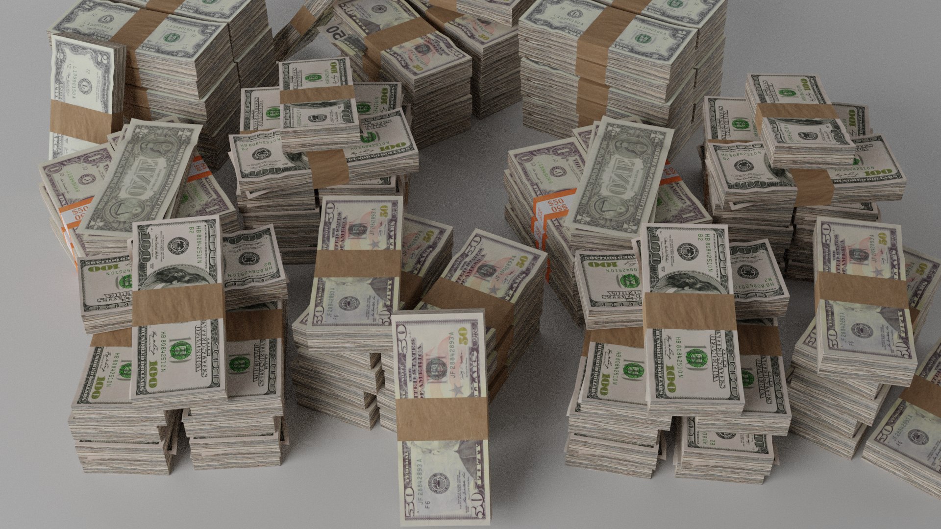 3D Dollar Currency Pack - TurboSquid 1929889