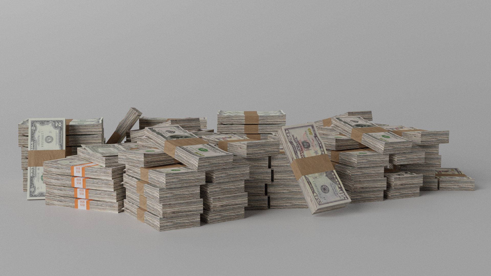 3D Dollar Currency Pack - TurboSquid 1929889