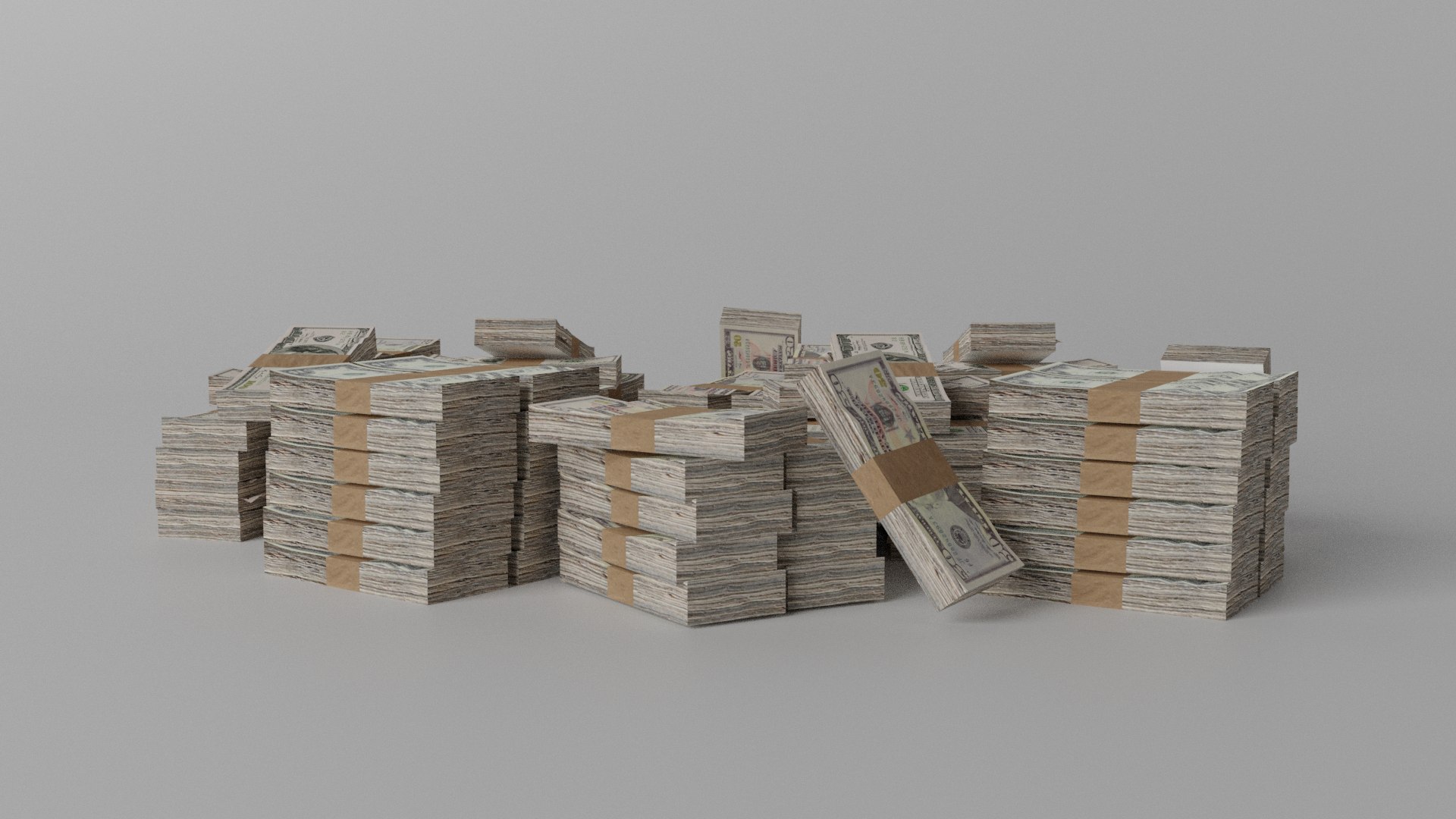 3D Dollar Currency Pack - TurboSquid 1929889