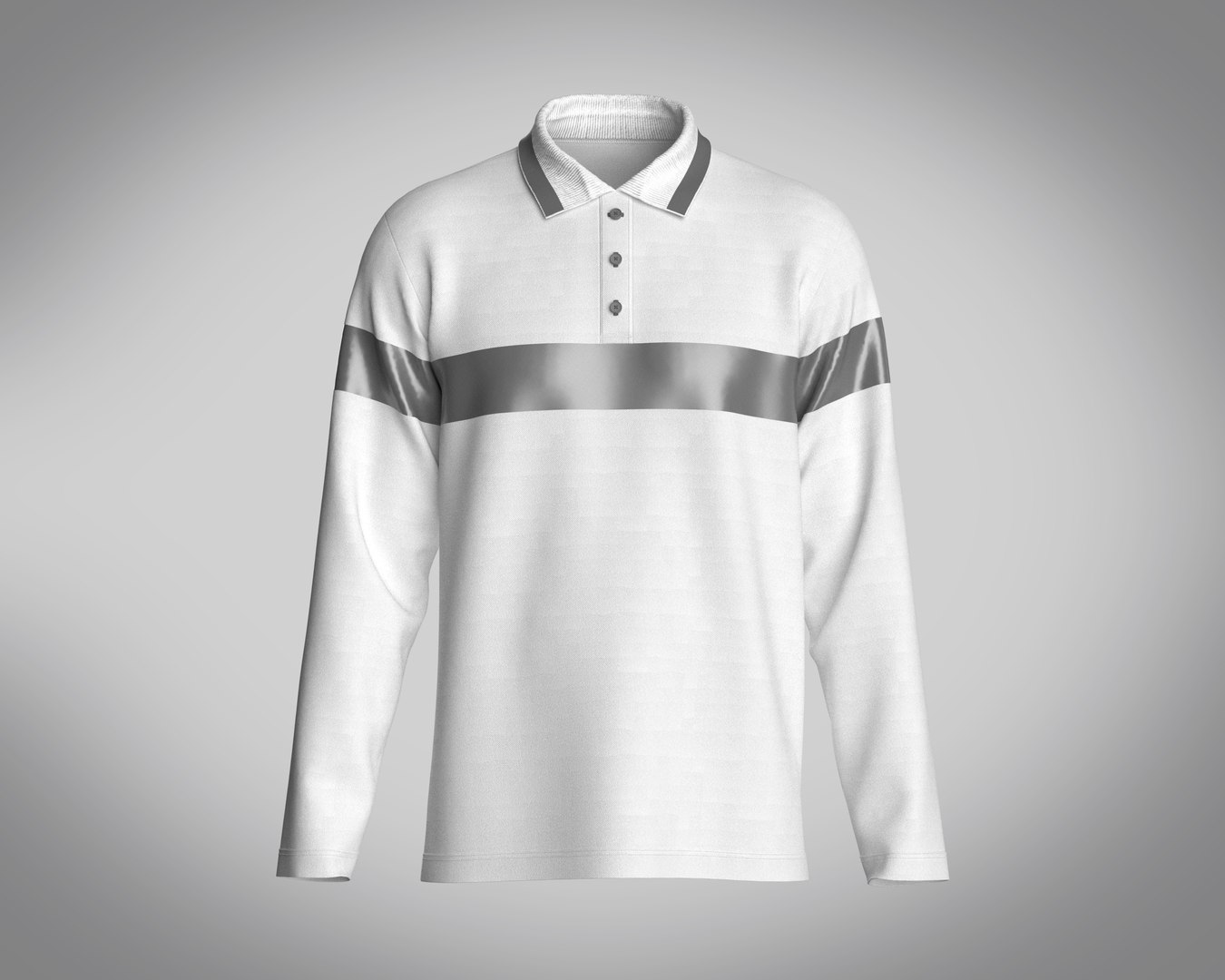 3D Mens Long Sleeve Polo - TurboSquid 2121487