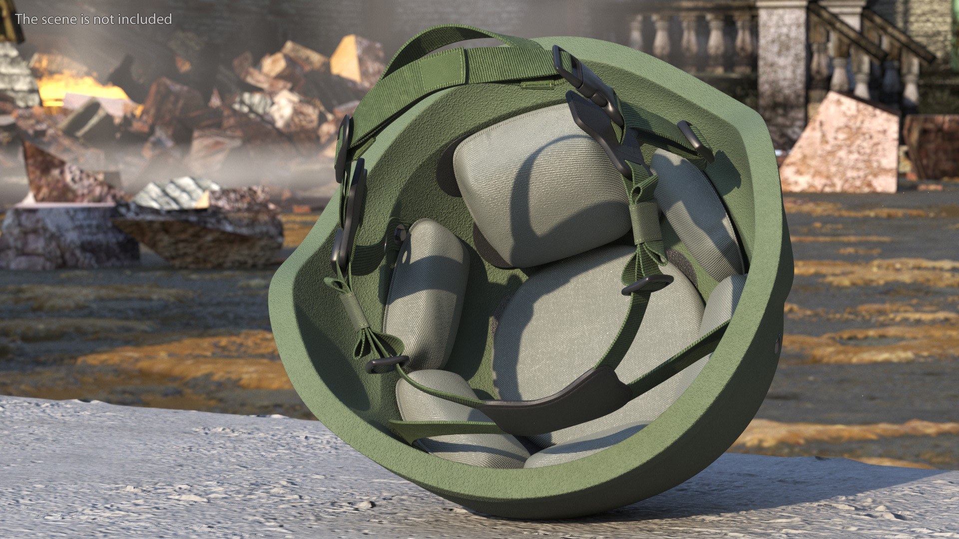 3D USMC Lightweight Armored Helmet Green Model - TurboSquid 1997533