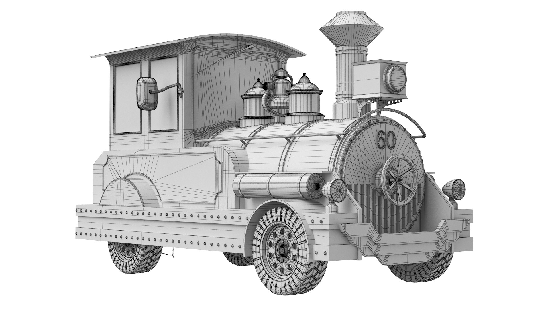 Detailed Amusement Park Train Blue 3D - TurboSquid 2171164
