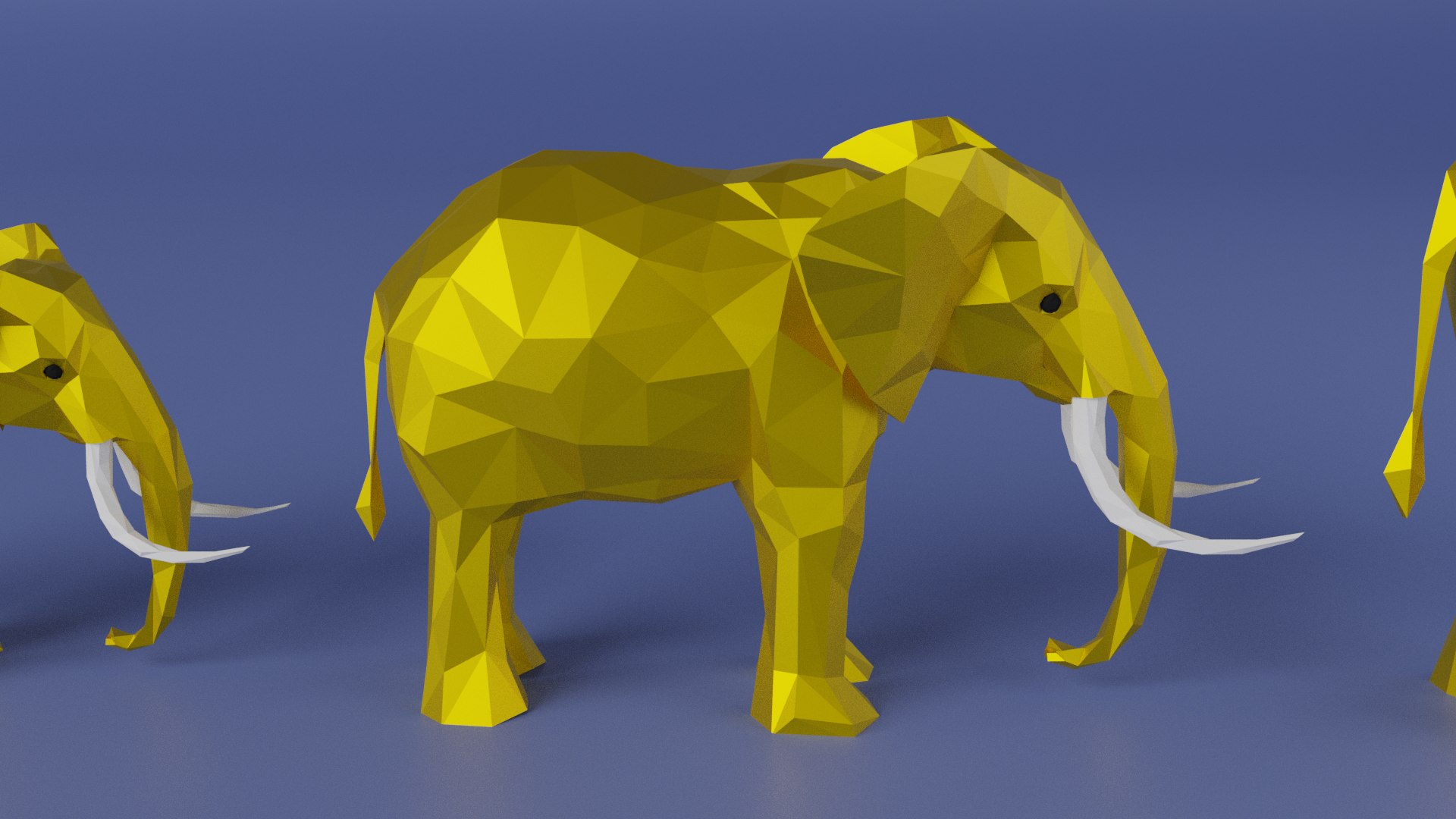 3D Gold Elephant Statue - TurboSquid 1978063
