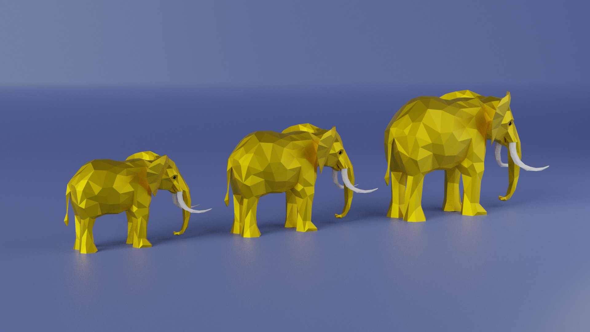 3D Gold Elephant Statue - TurboSquid 1978063
