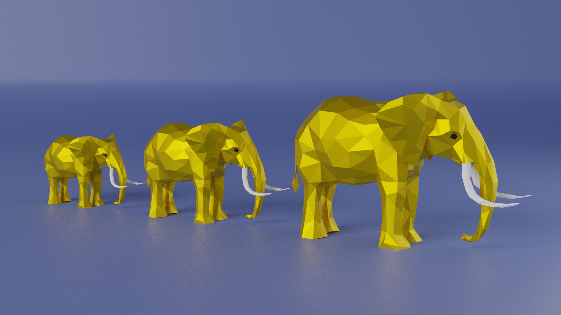 3D Gold Elephant Statue - TurboSquid 1978063