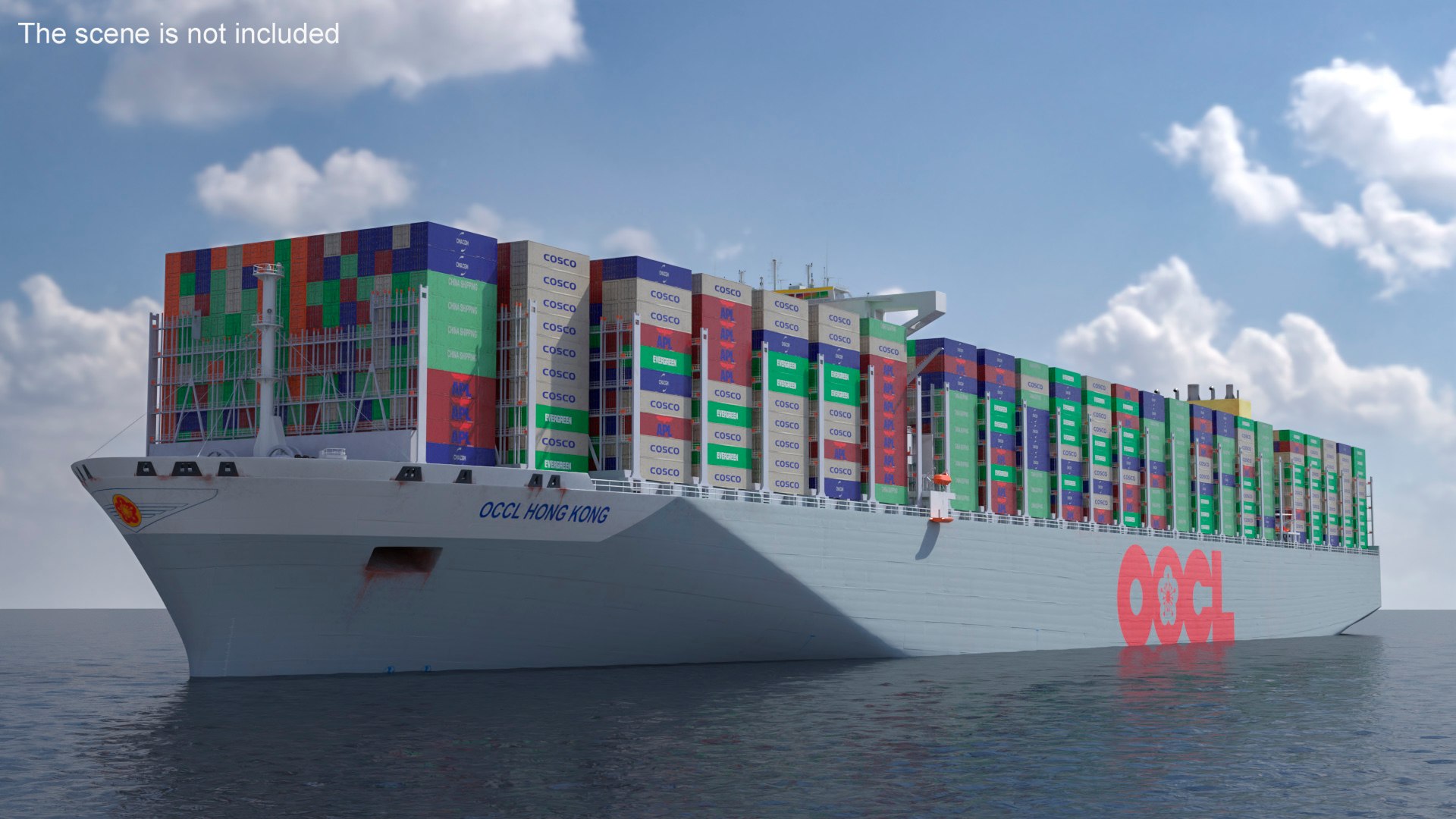 OOCL Hong Kong Container Ship 3D Model - TurboSquid 2412753
