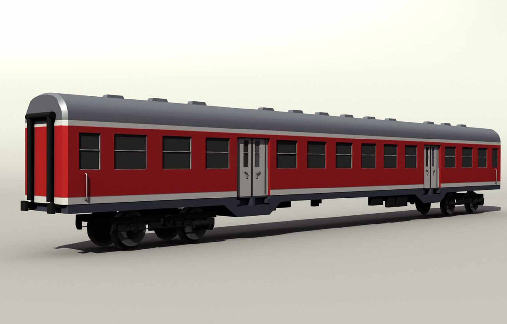 German Passenger Railcar Obj