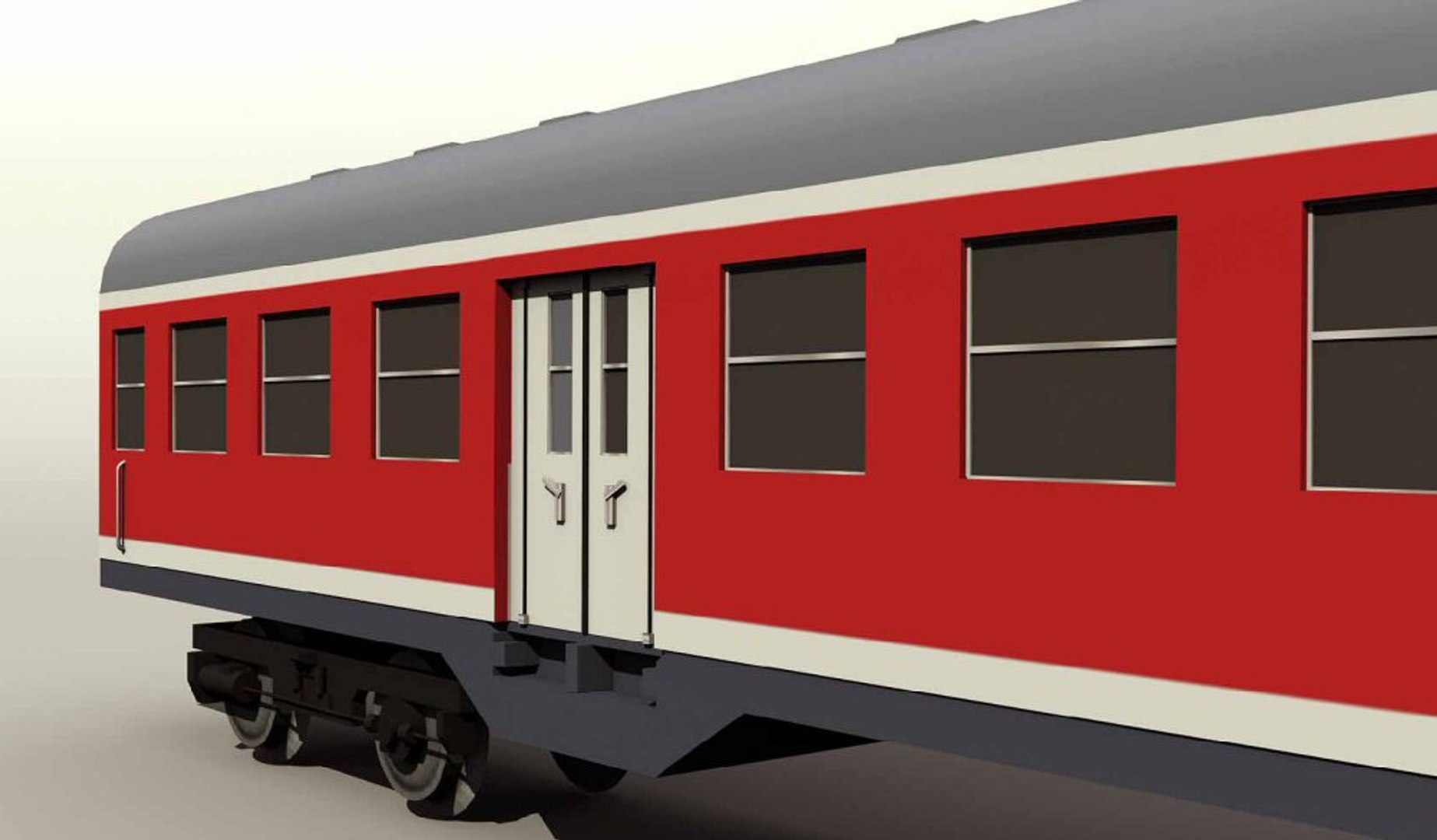 German Passenger Railcar Obj