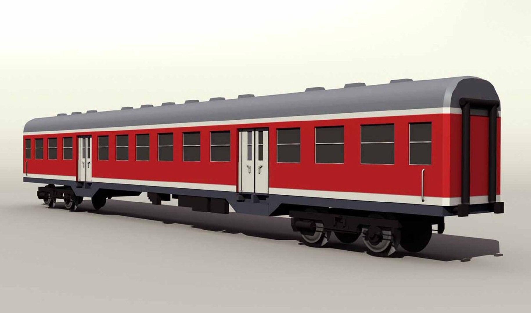 German Passenger Railcar Obj