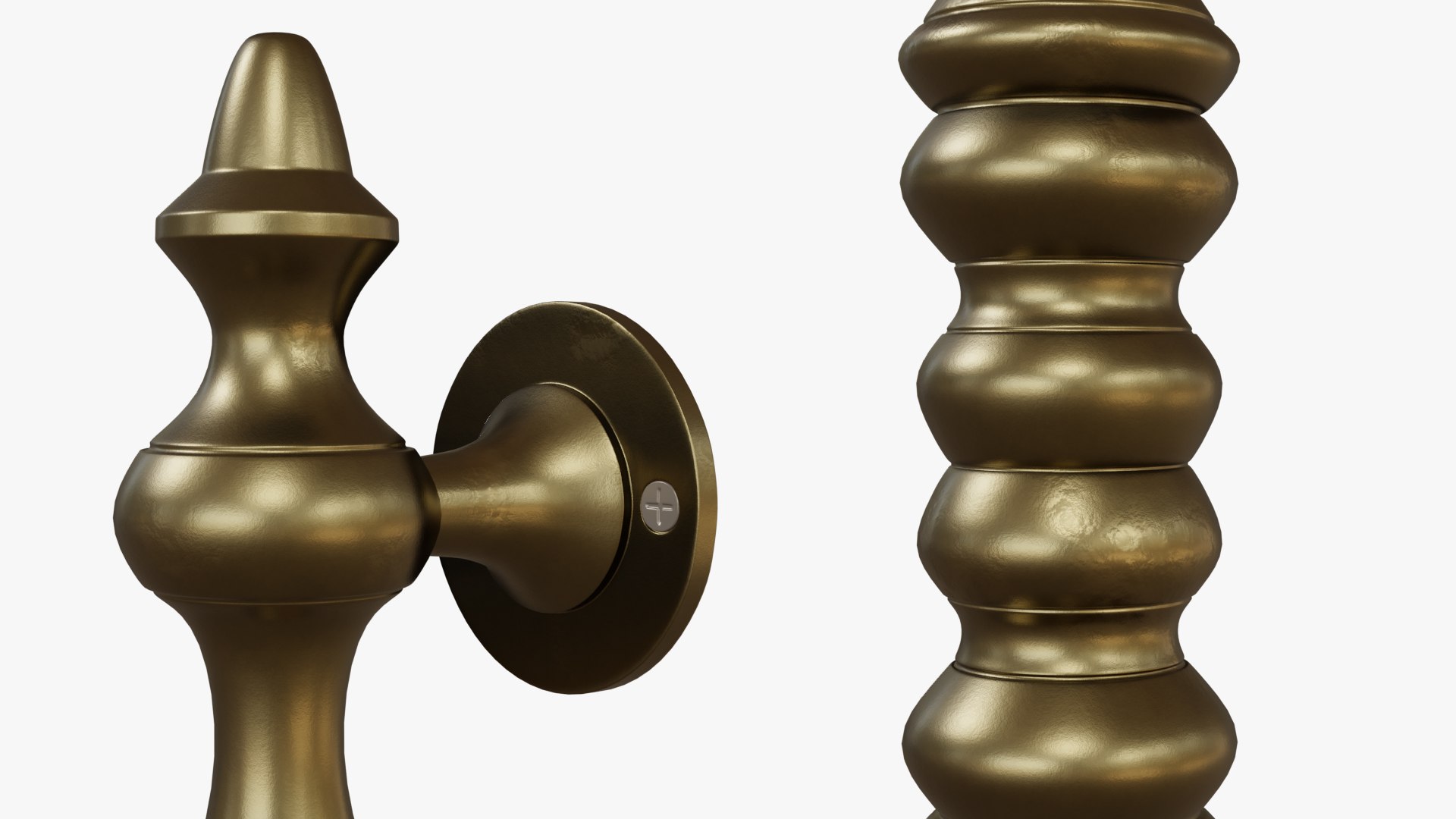 3D Model Decorative Front Door Handle - TurboSquid 2242784