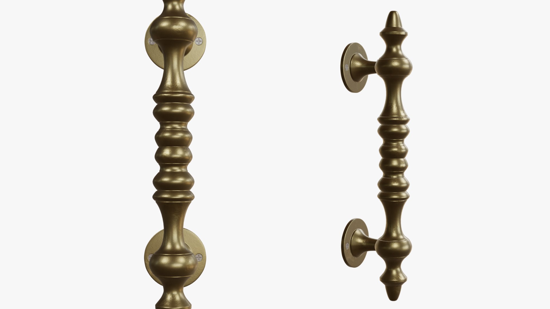 3D Model Decorative Front Door Handle - TurboSquid 2242784