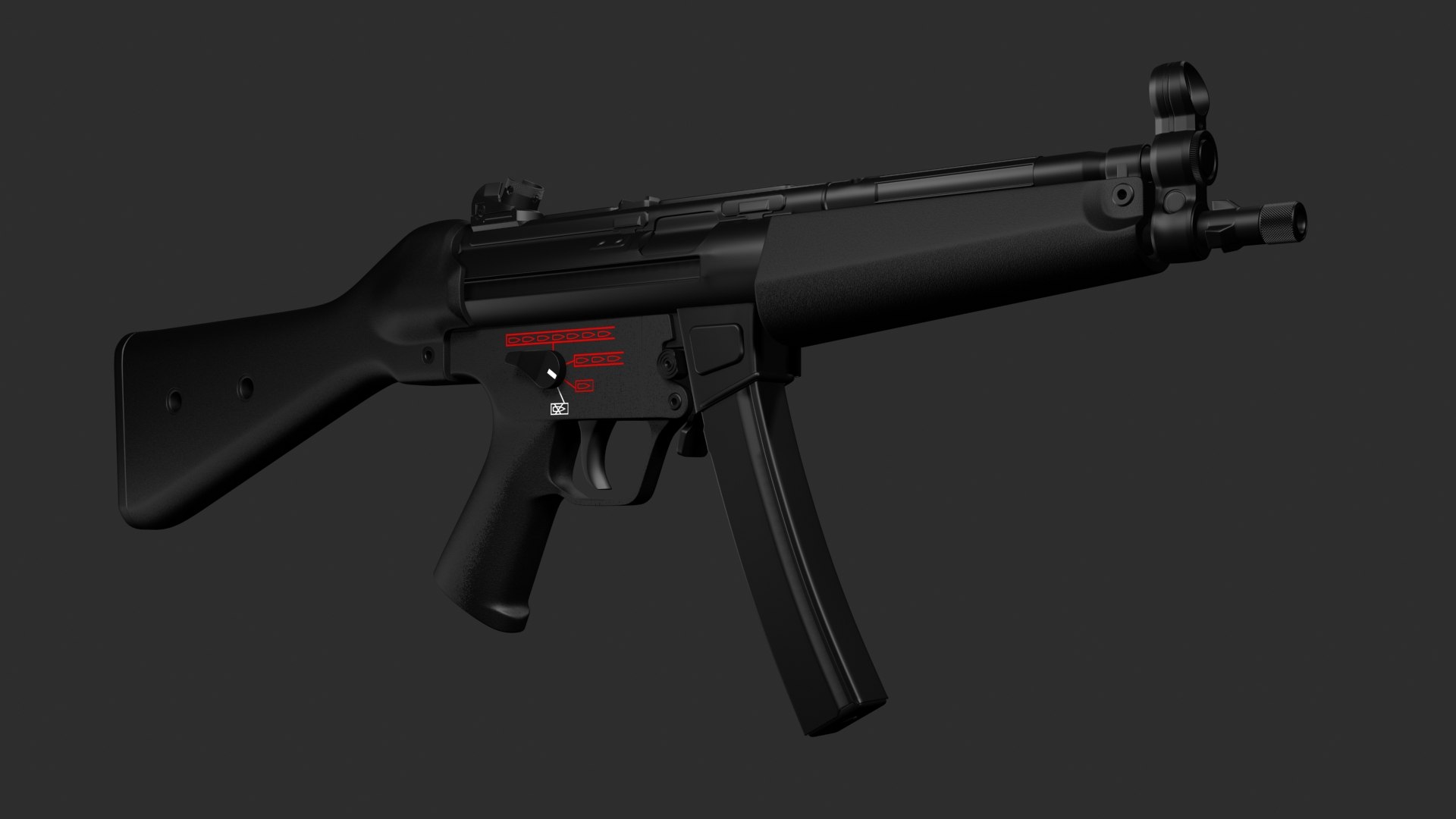 H K Mp5 3d Max