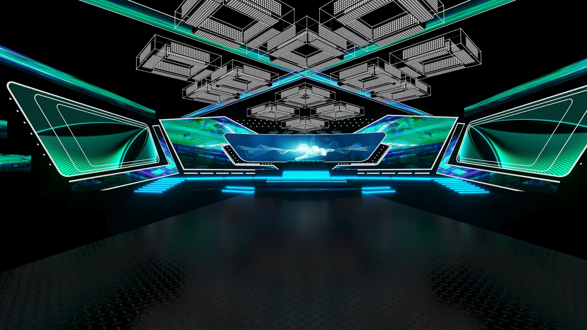 Virtual Stage Stage Truss Meeting Hall Wedding Show Concert v27 3D ...