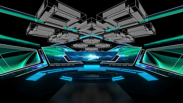 Virtual Stage Stage Truss Meeting Hall Wedding Show Concert v27 3D 모델 ...
