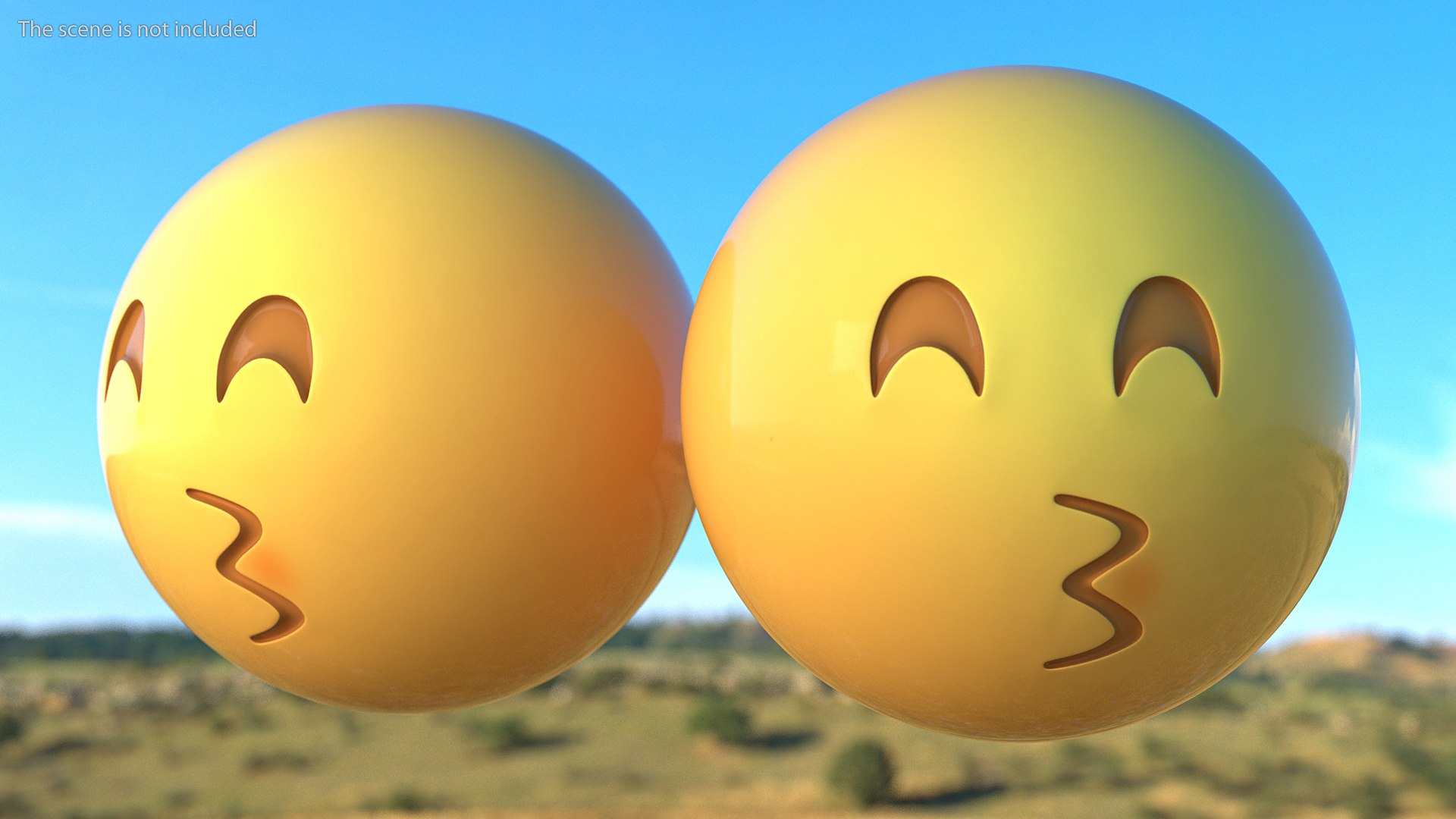 Kissing Face Smiling Eyes Model - TurboSquid 1533401