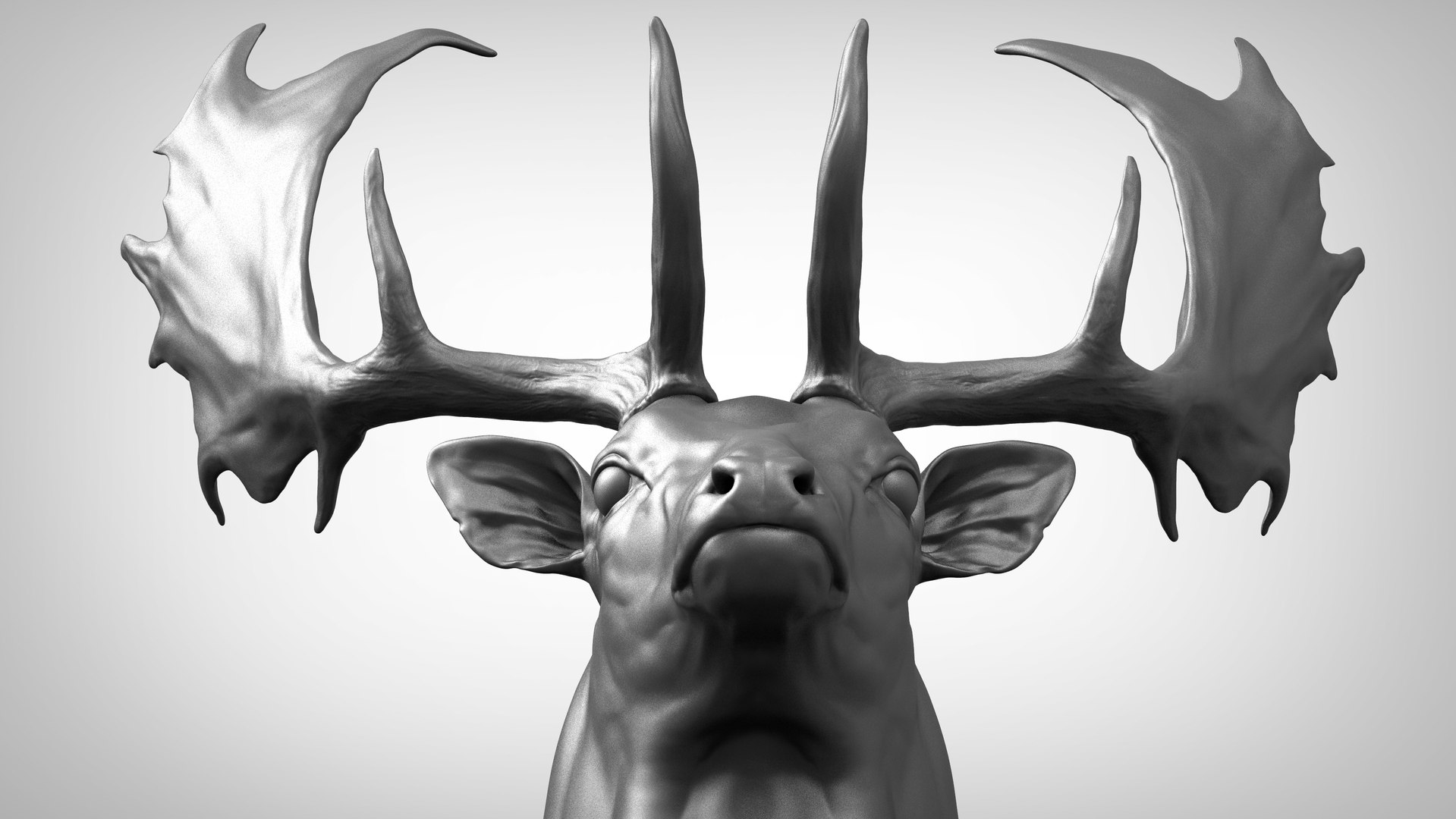 Fallow Deer Buck Dama Dama Zbrush Sculpture Digital 3D Model ...