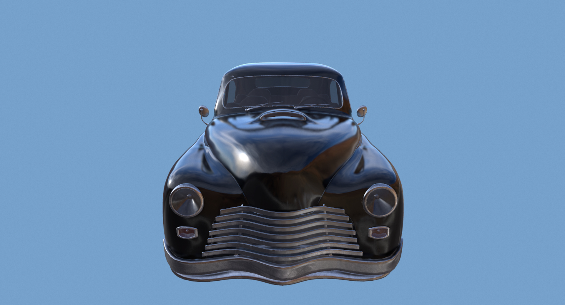 3d Model Real Time Generic Retro Car