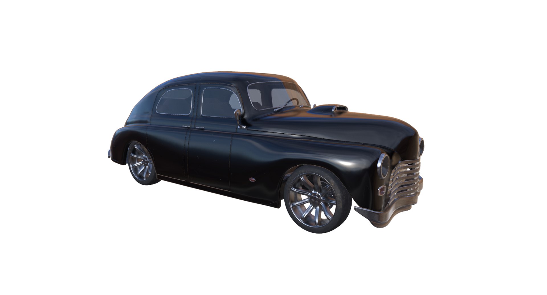 3d Model Real Time Generic Retro Car