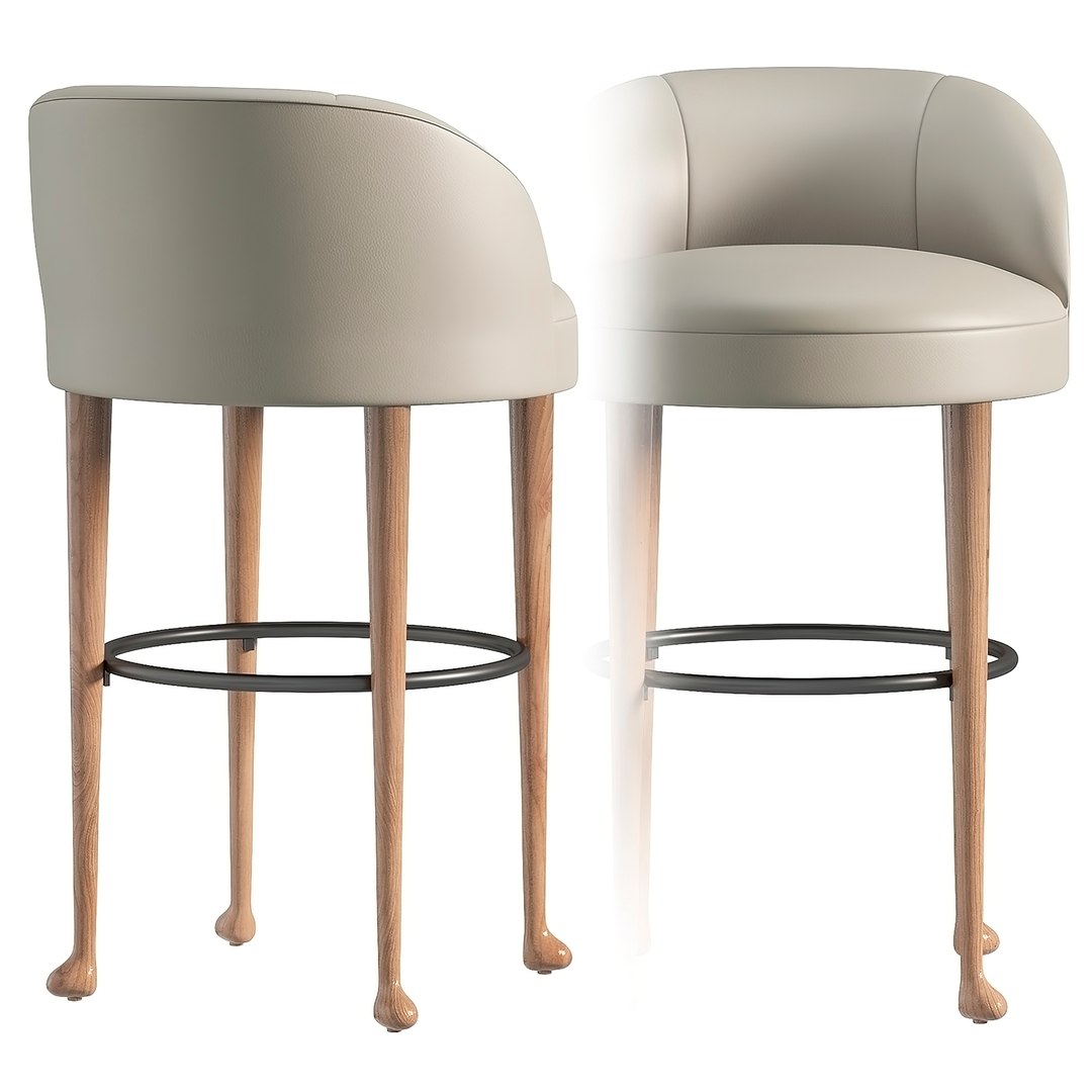 3D Dijon Bar Stool By Baker - TurboSquid 1936859