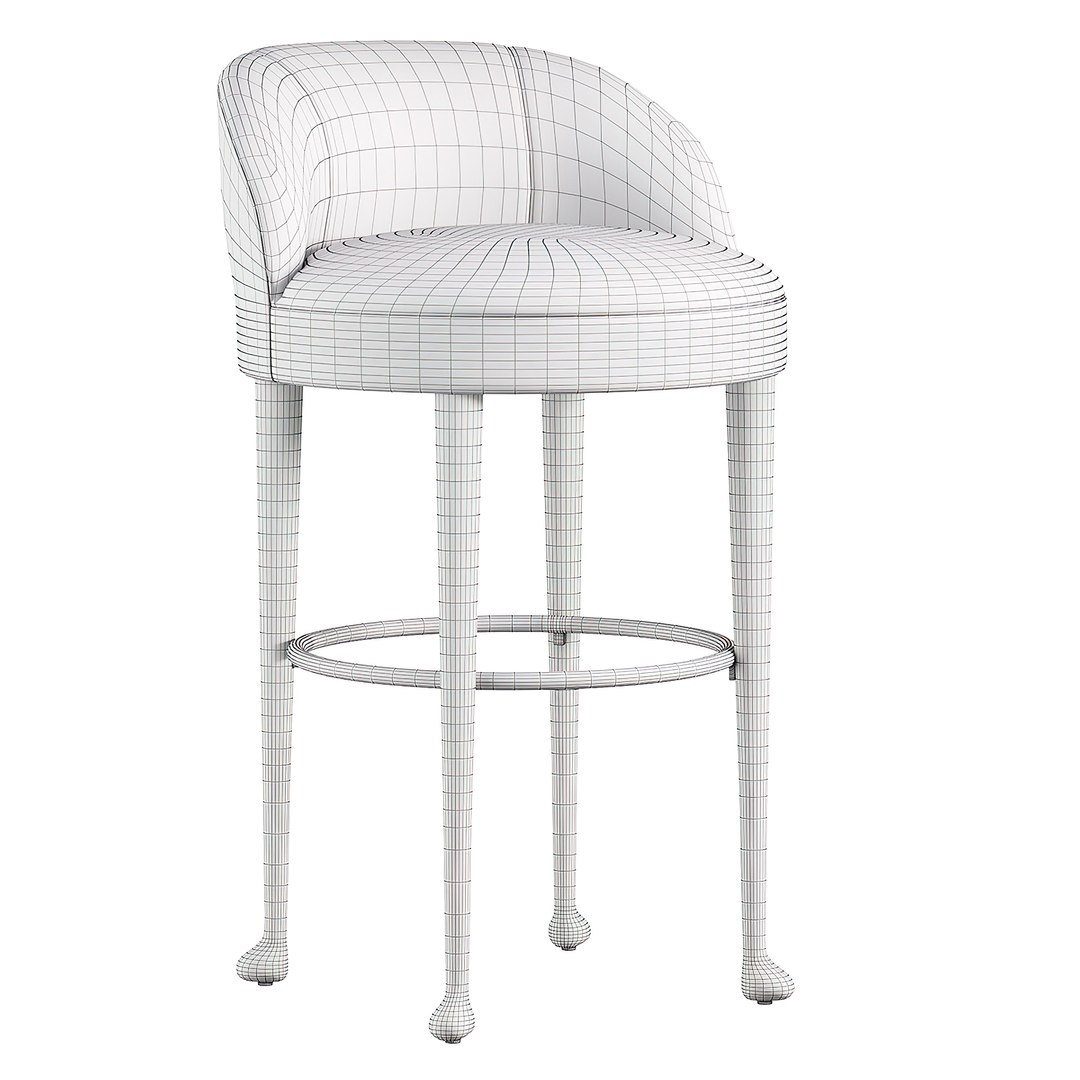 3D Dijon Bar Stool By Baker - TurboSquid 1936859