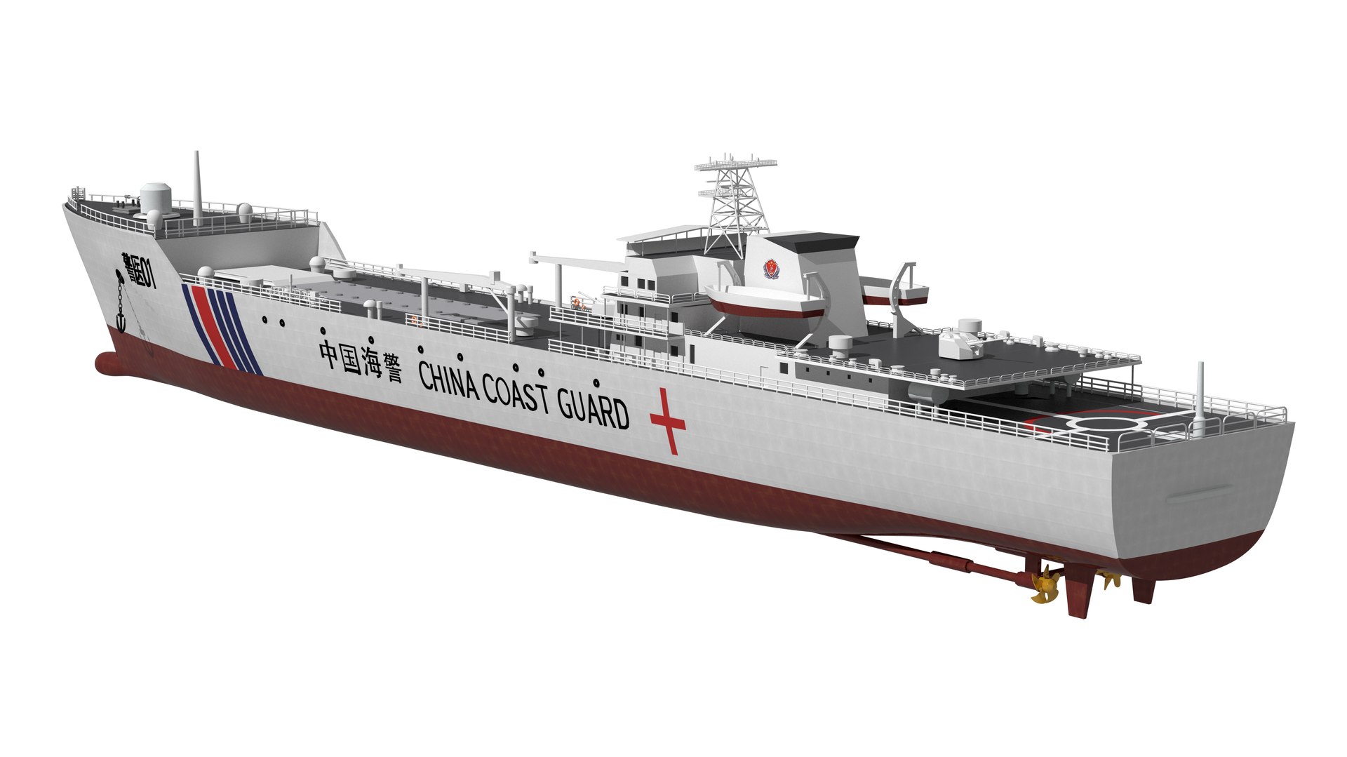 China Coast Guard Jingyi 01 Hospital Ship 3D - TurboSquid 2334674
