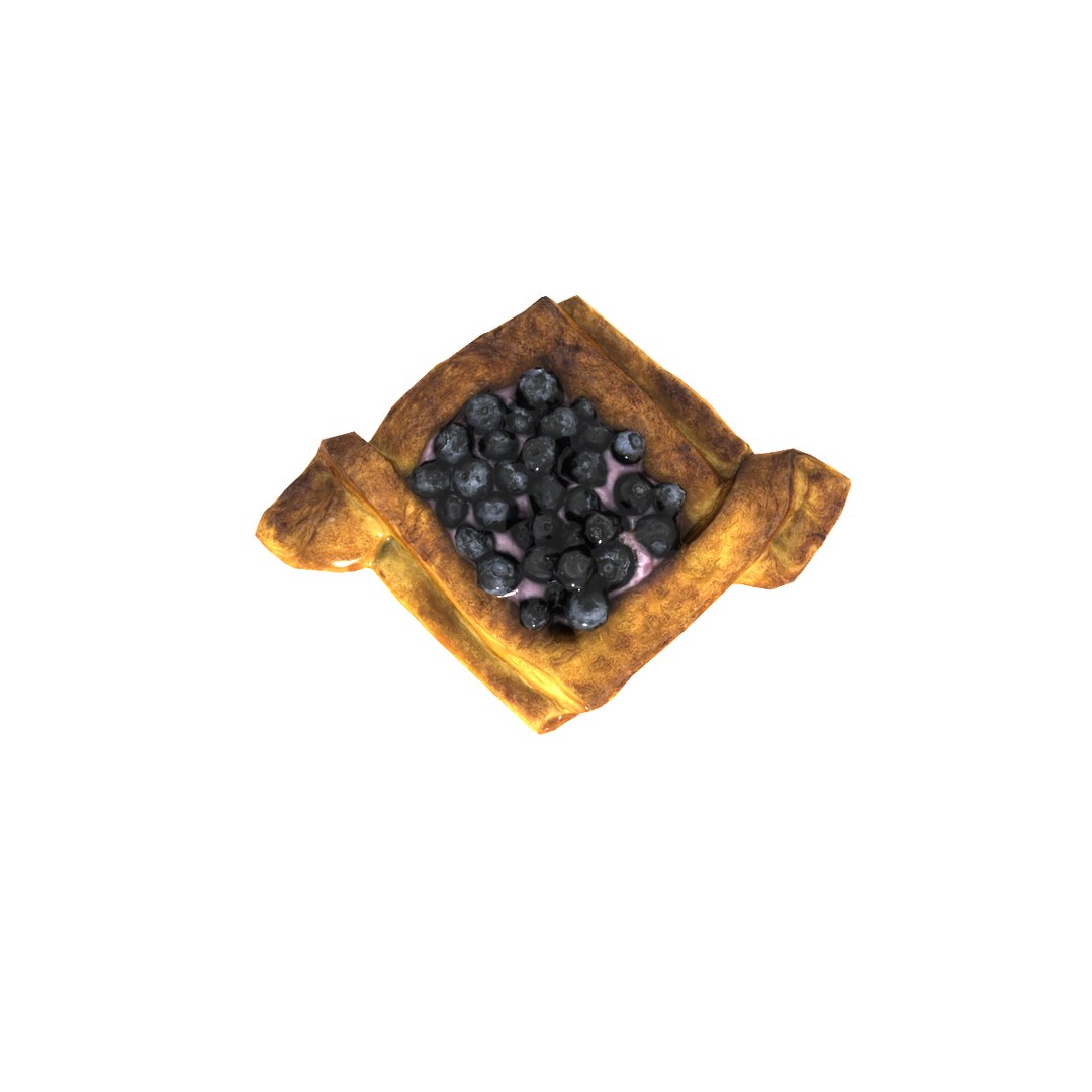 Blueberry Danish Pastry 3D Model - TurboSquid 2397208