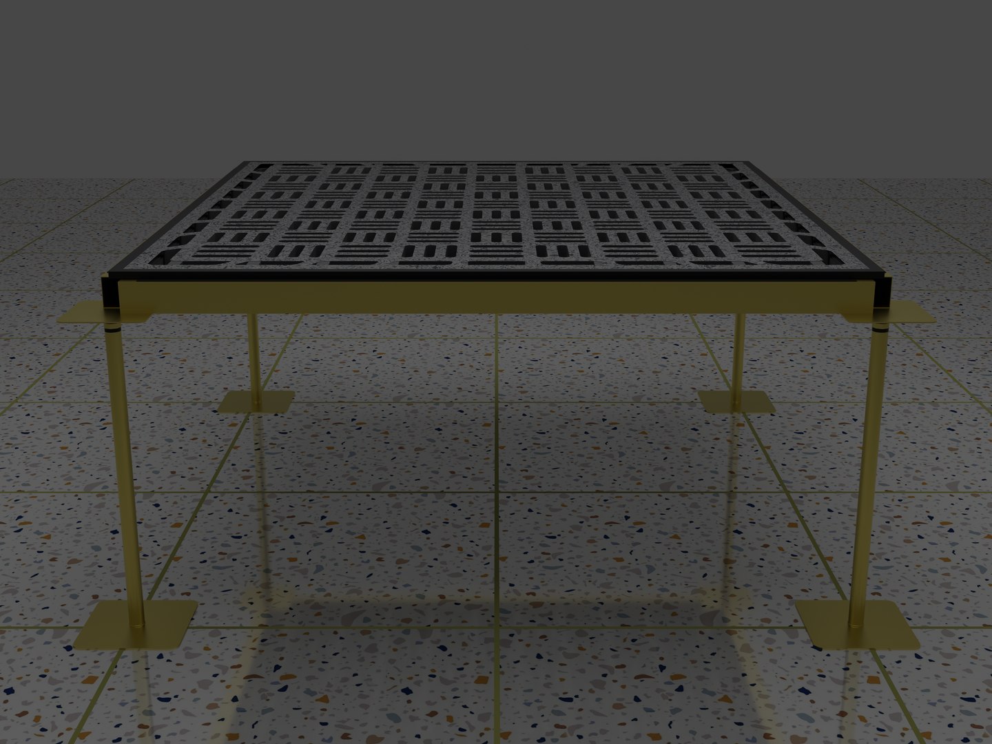 Perforated Raised Floor With Pedestals And Stringer 6 3D - TurboSquid ...