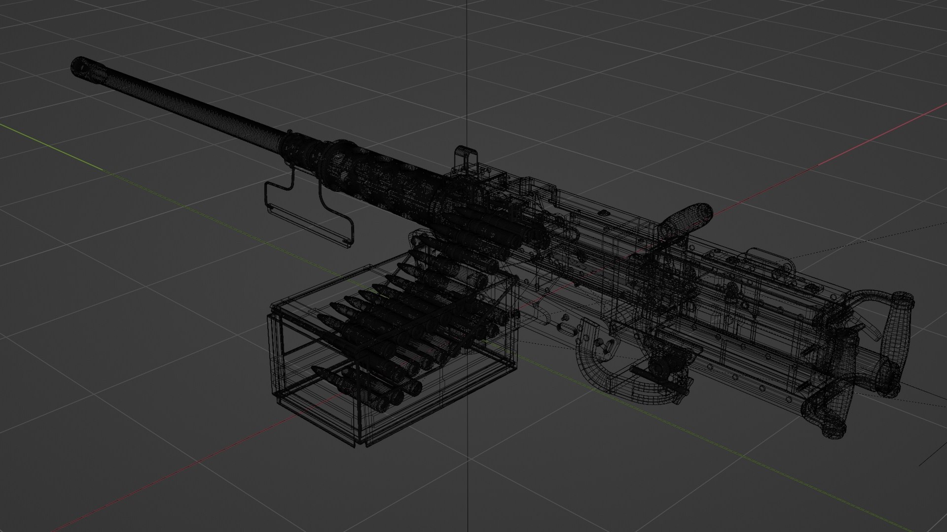3D Browning M2 Mounted Machine Gun - Procedurally Animated - TurboSquid ...