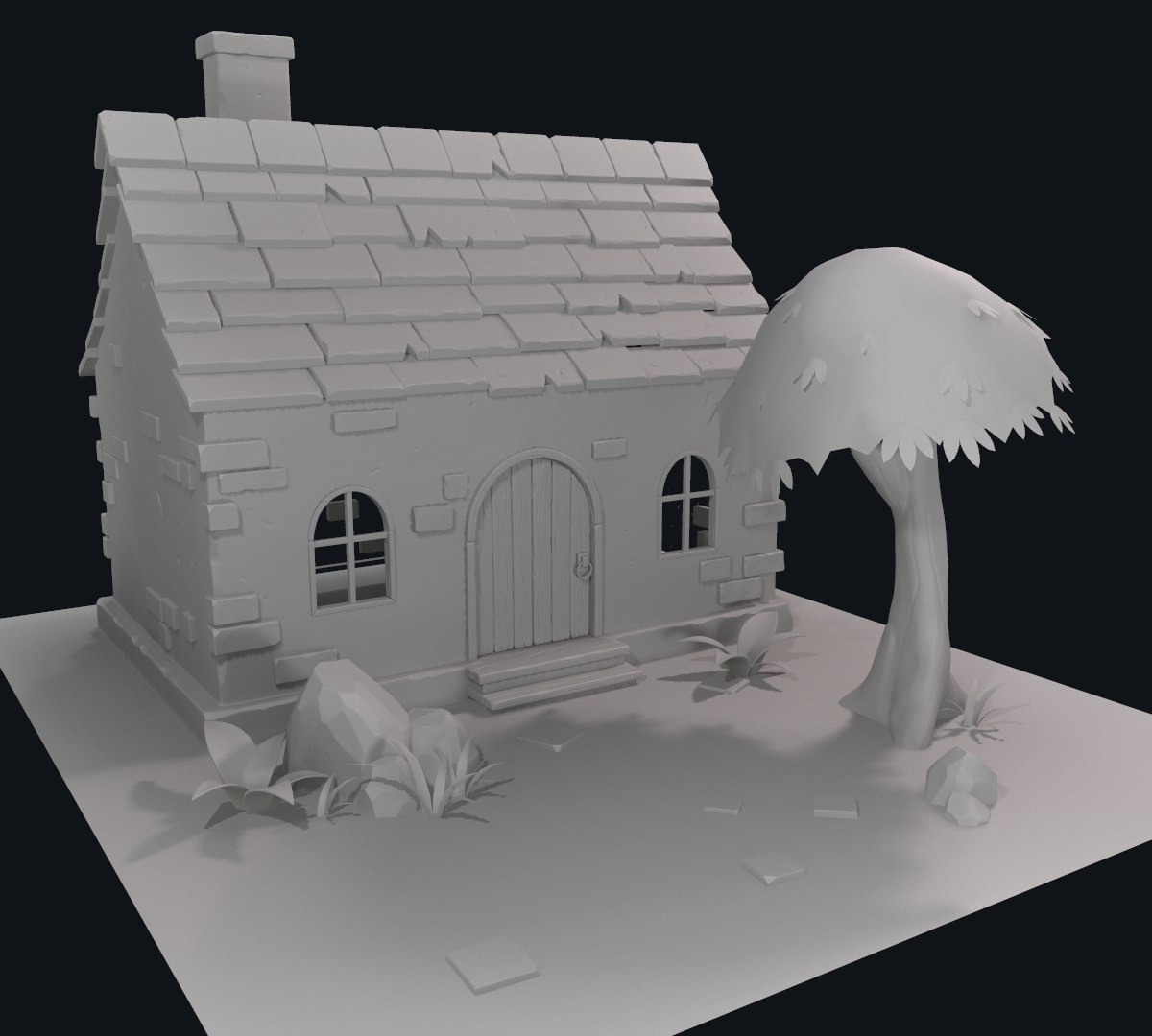 Cartoon House 3D Model - TurboSquid 1566320