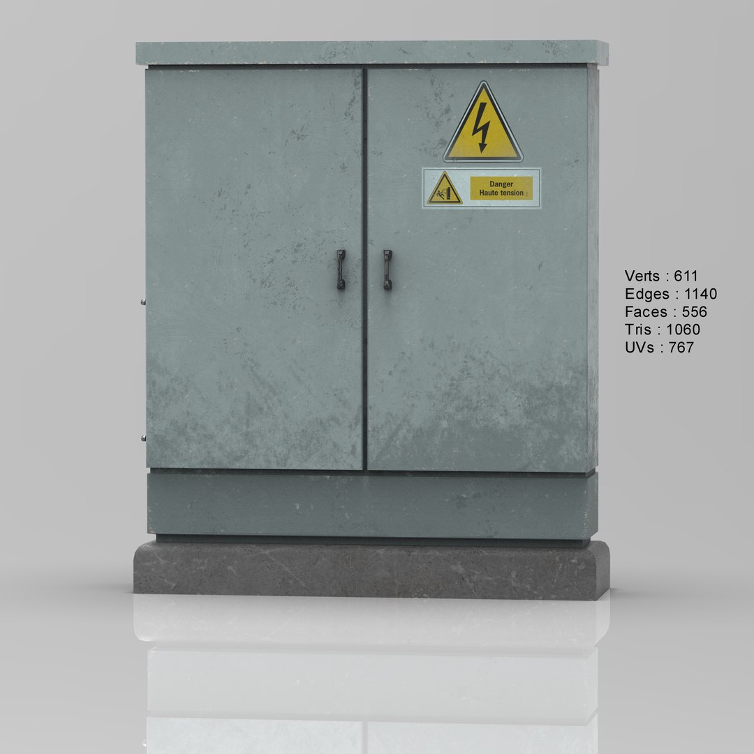 Electrical Cabinet Transformer Low-poly 3D model 3D-Modell - TurboSquid ...