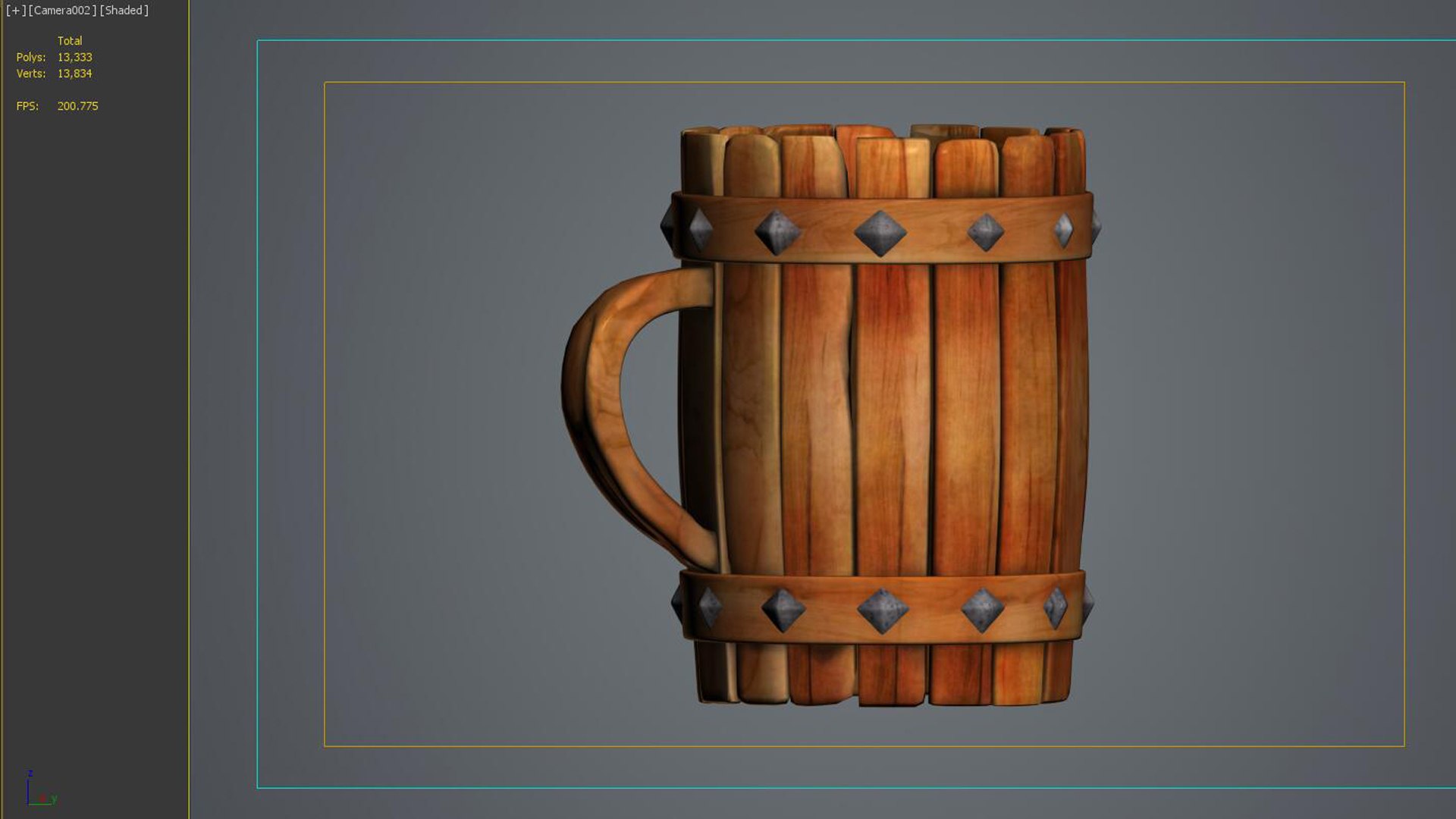 3D beer glass cup wood stein - TurboSquid 2001590