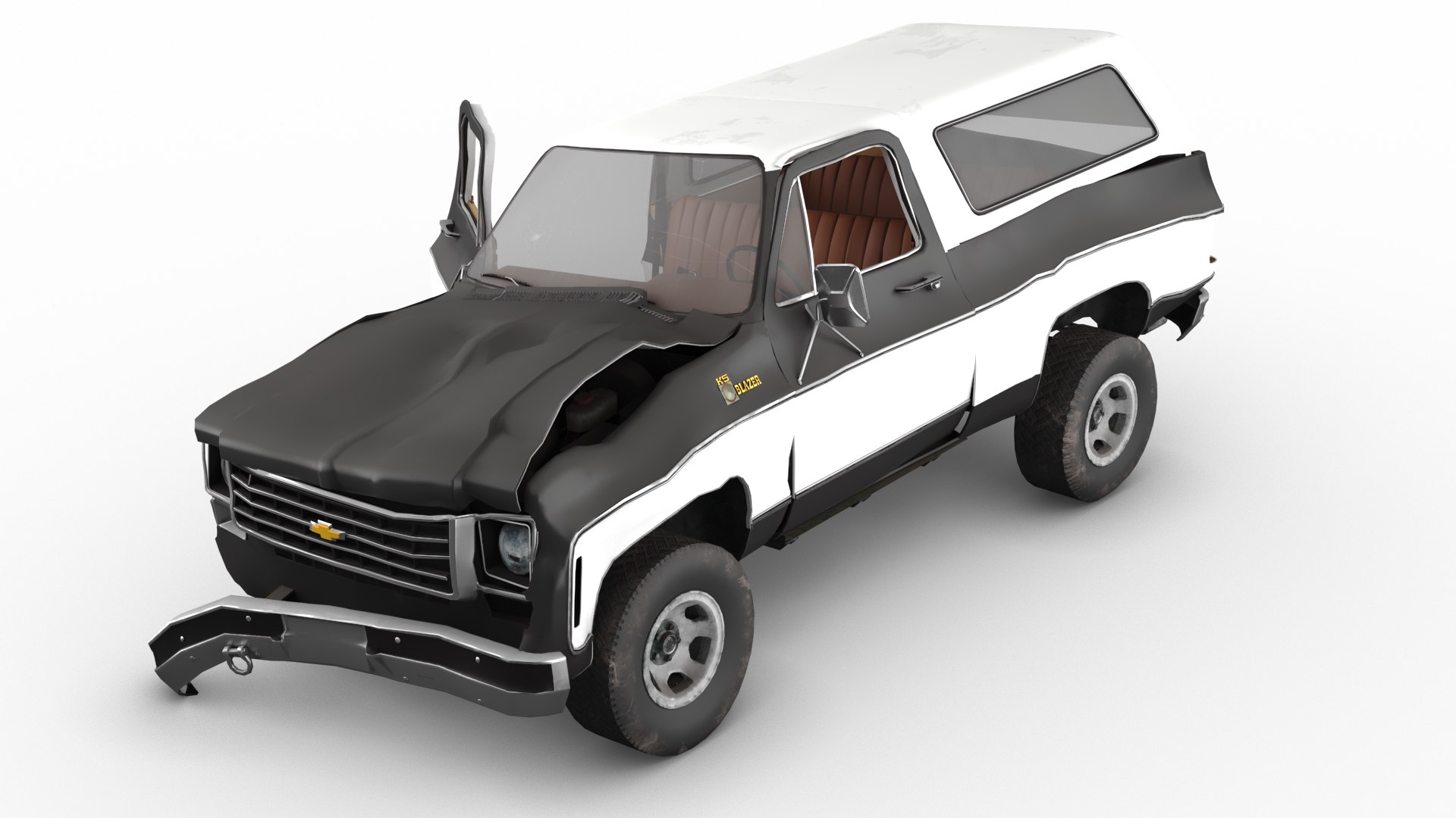 Crashed Chevrolet K5 Blazer 1975 Model - TurboSquid 2232501