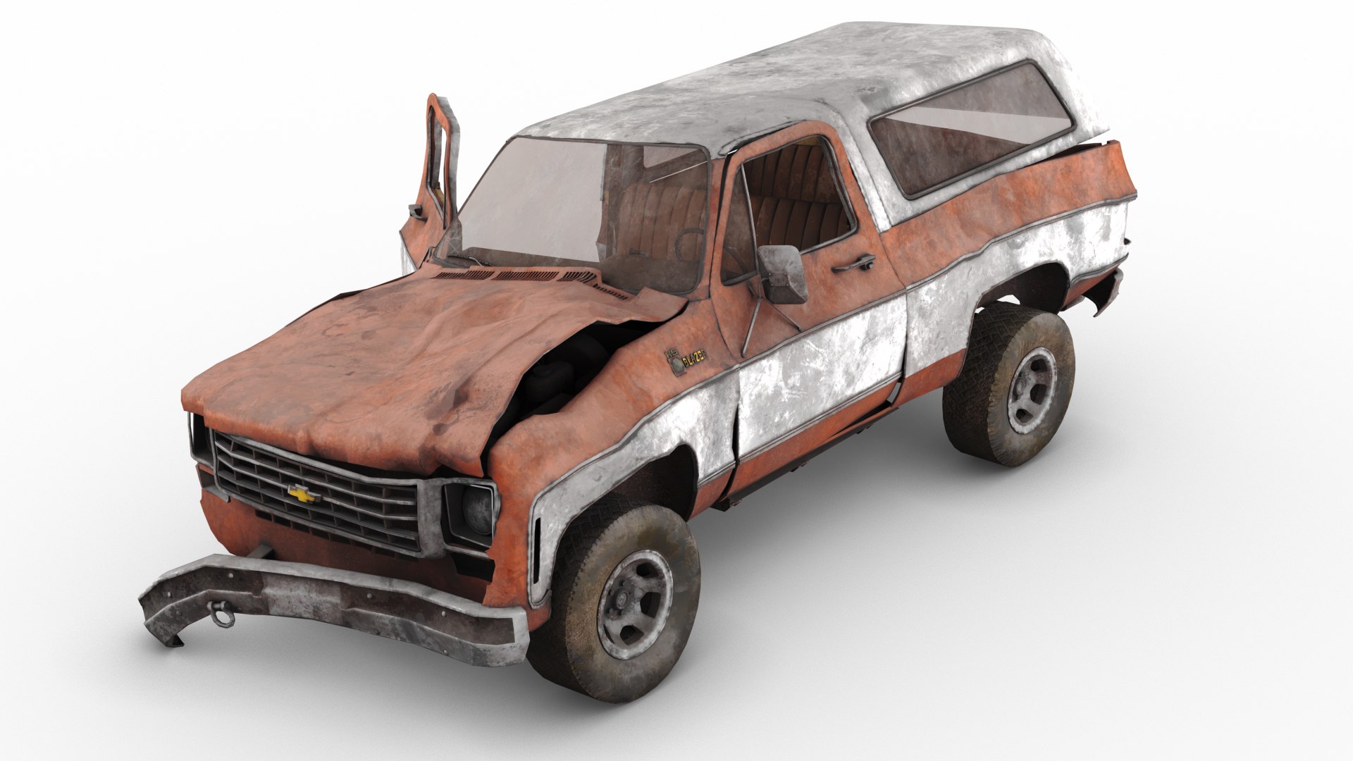 Crashed Chevrolet K5 Blazer 1975 Model - TurboSquid 2232501