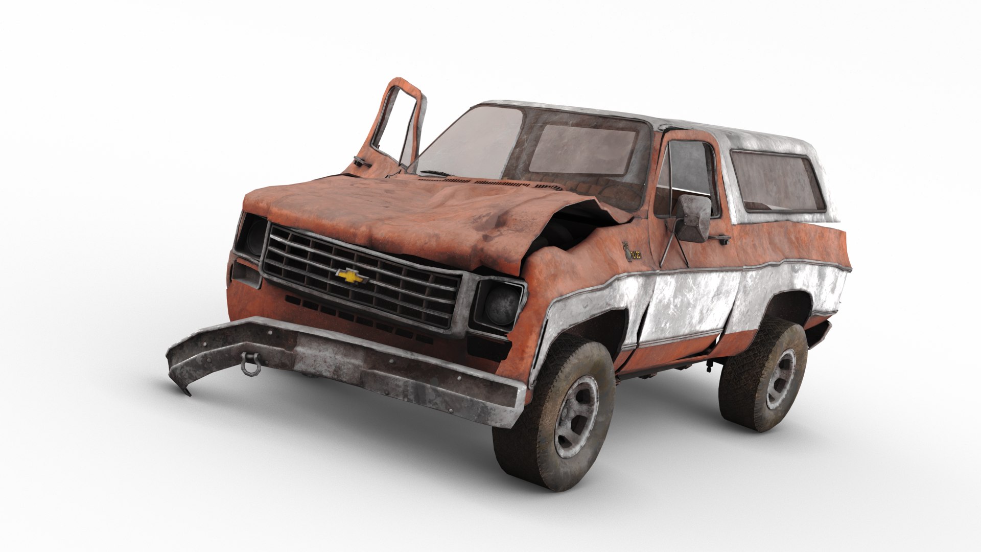 Crashed Chevrolet K5 Blazer 1975 Model - TurboSquid 2232501