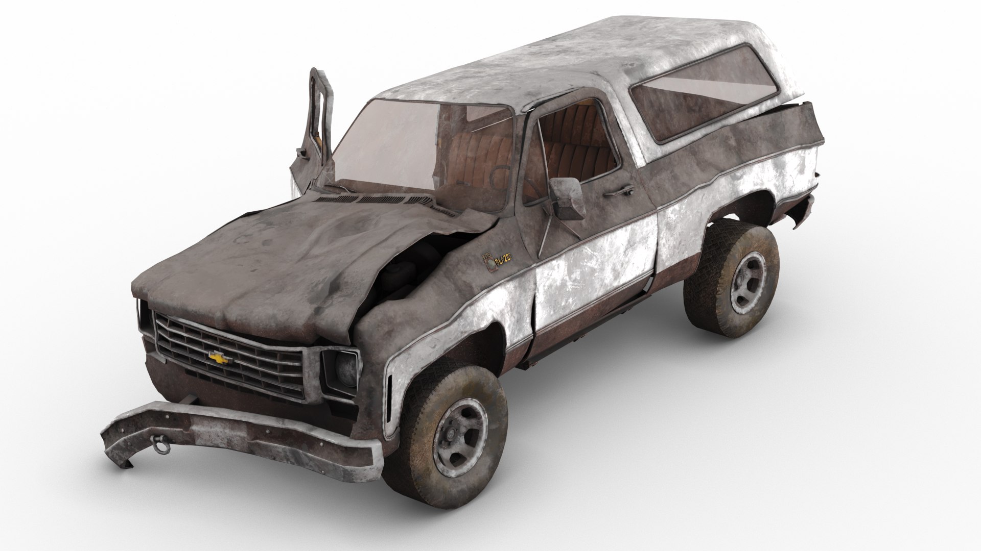 Crashed Chevrolet K5 Blazer 1975 Model - TurboSquid 2232501
