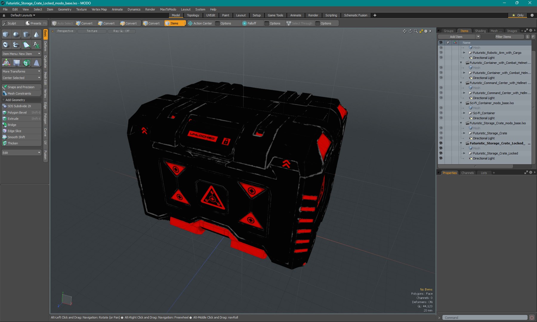 3D Futuristic Storage Crate Locked - TurboSquid 2347108