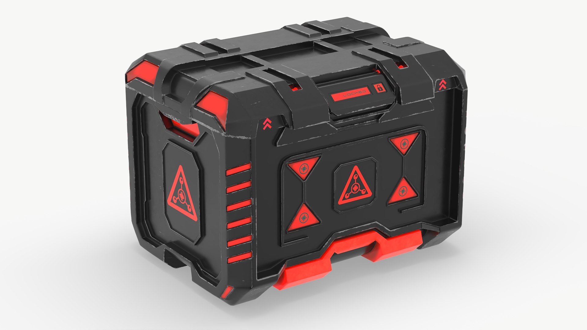 3D Futuristic Storage Crate Locked - TurboSquid 2347108