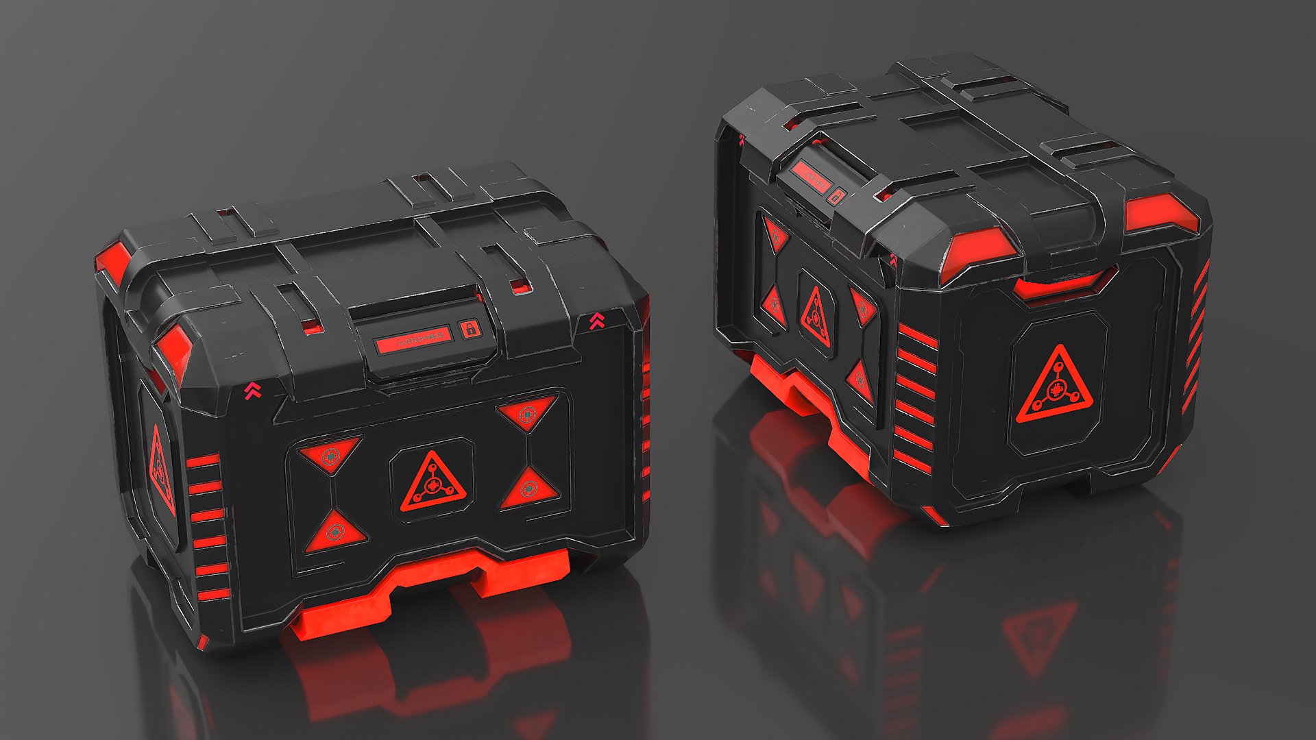 3D Futuristic Storage Crate Locked - TurboSquid 2347108