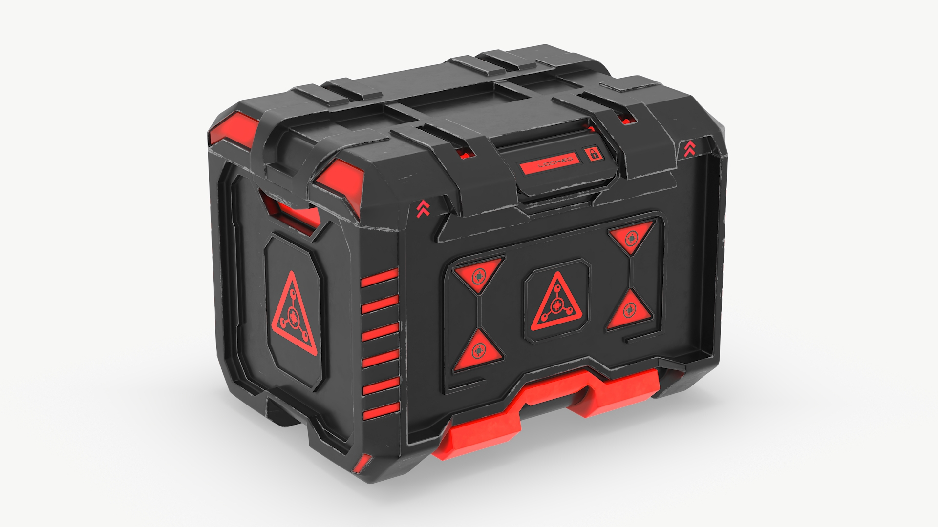 3D Futuristic Storage Crate Locked - TurboSquid 2347108
