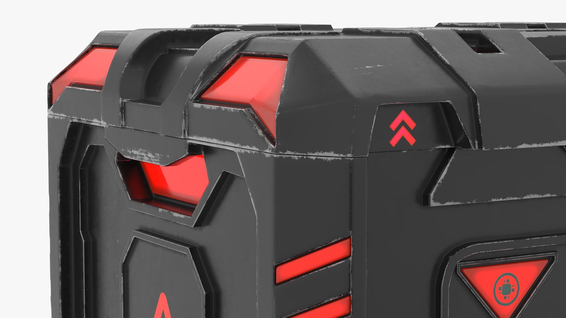 3D Futuristic Storage Crate Locked - TurboSquid 2347108