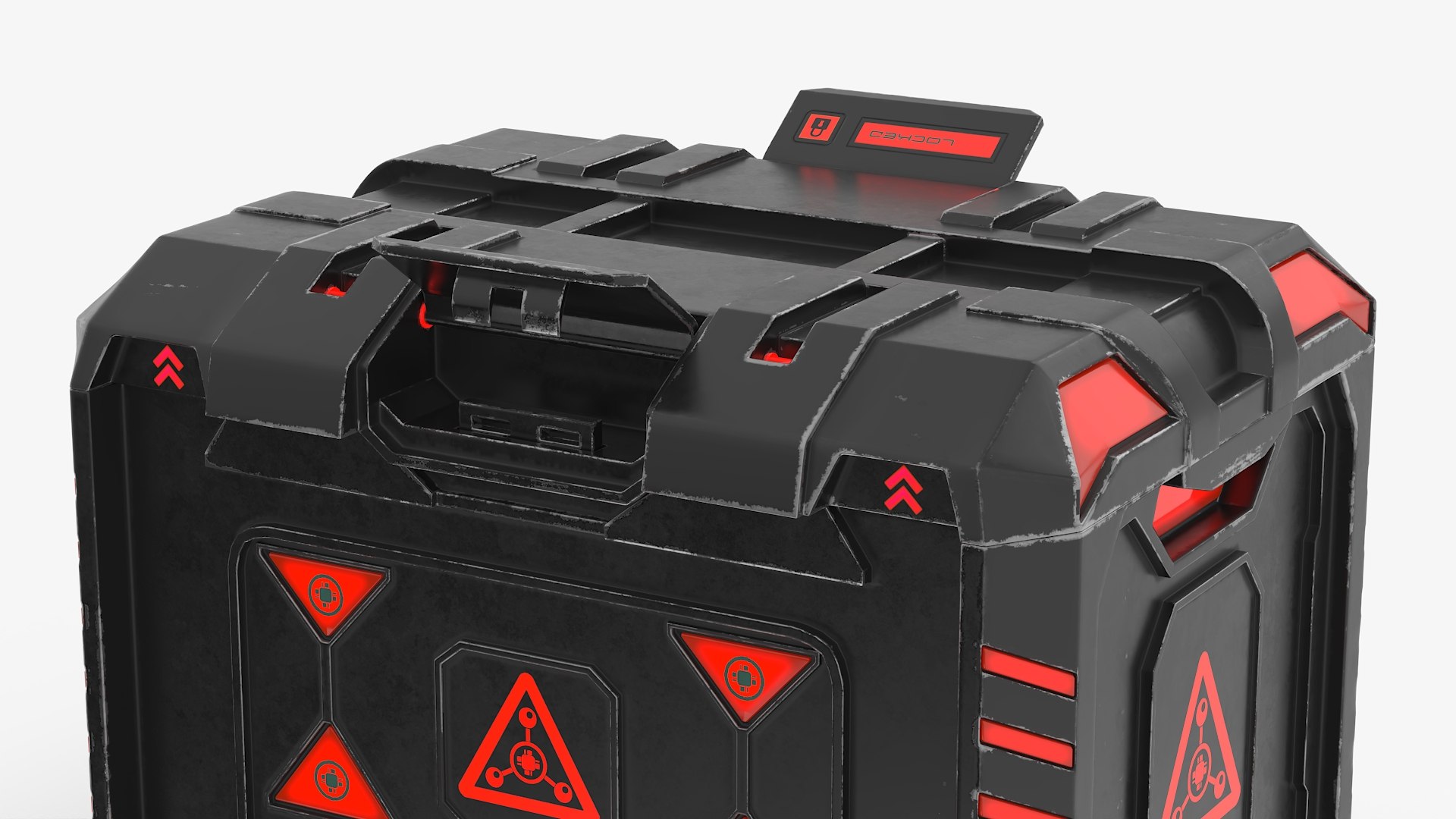3D Futuristic Storage Crate Locked - TurboSquid 2347108
