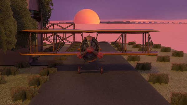 modelo 3d Modelo de avión Low Poly de los 90 - TurboSquid 2117798