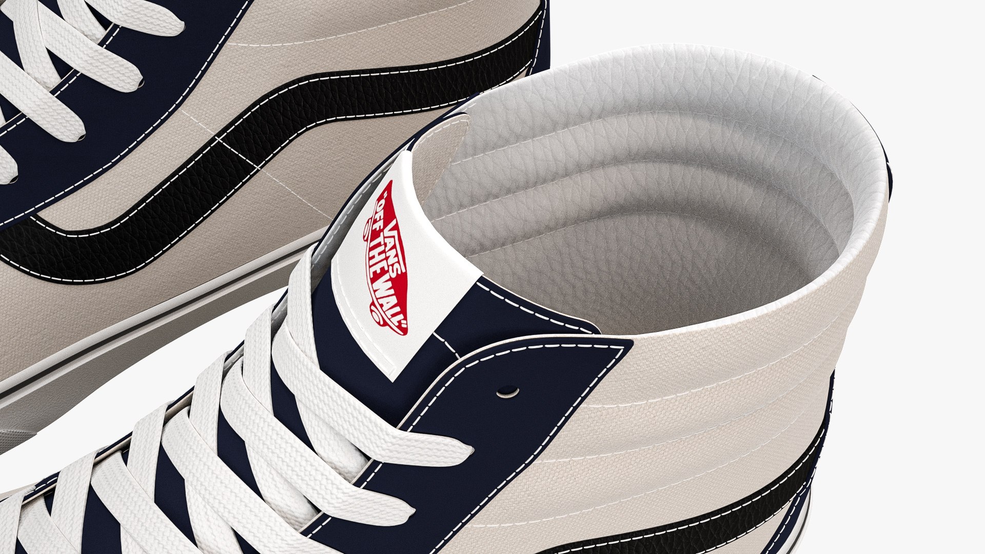 Vans Sk8-Hi Reissue Navy-OG White 3D Model - TurboSquid 2022820