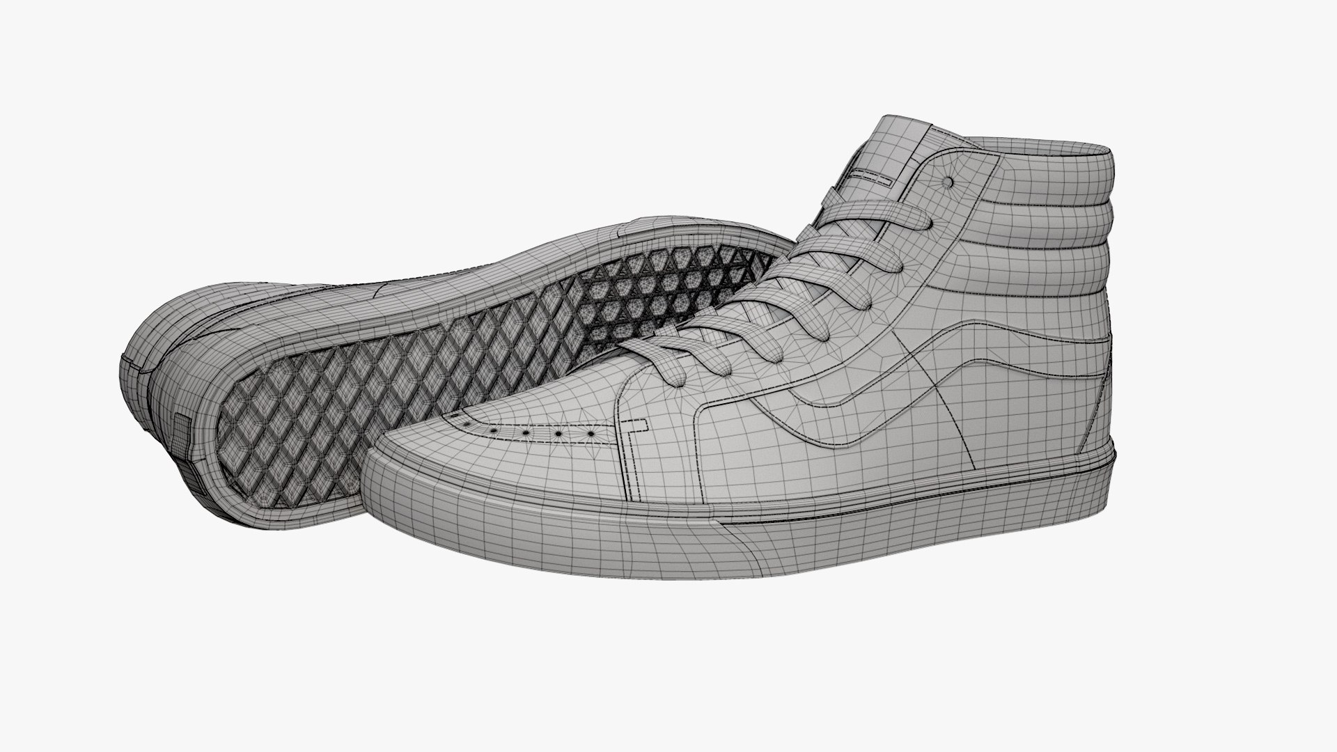 Vans Sk8-Hi Reissue Navy-OG White 3D Model - TurboSquid 2022820