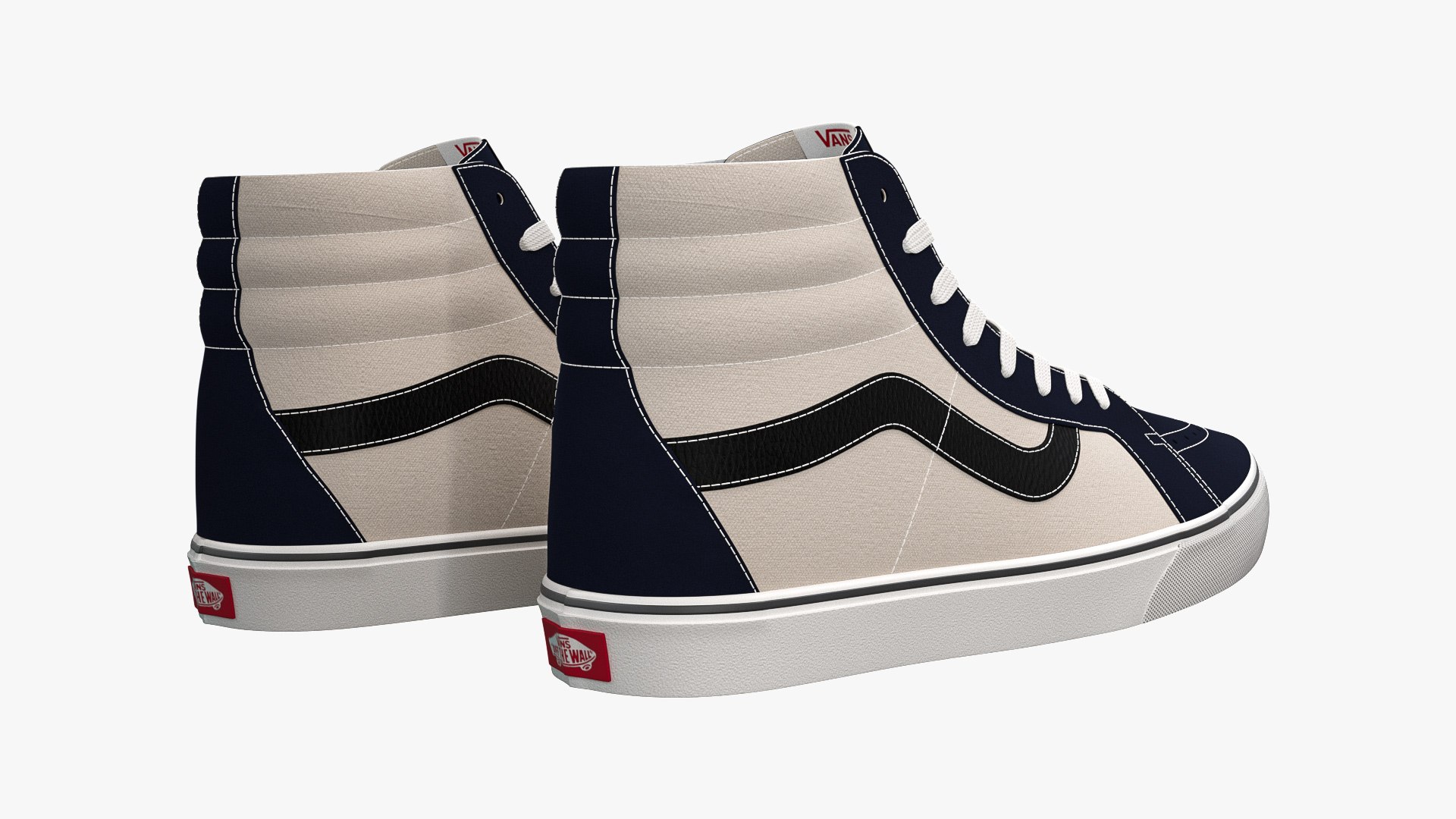 Vans Sk8-Hi Reissue Navy-OG White 3D Model - TurboSquid 2022820