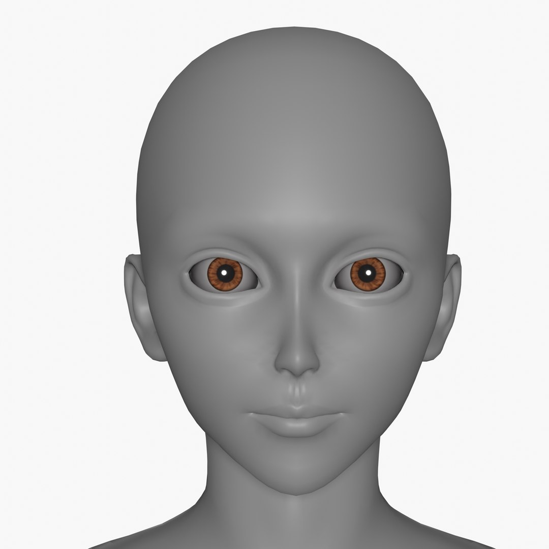 Anime Female Base Mesh With Extras Rigged Model - TurboSquid 2012869