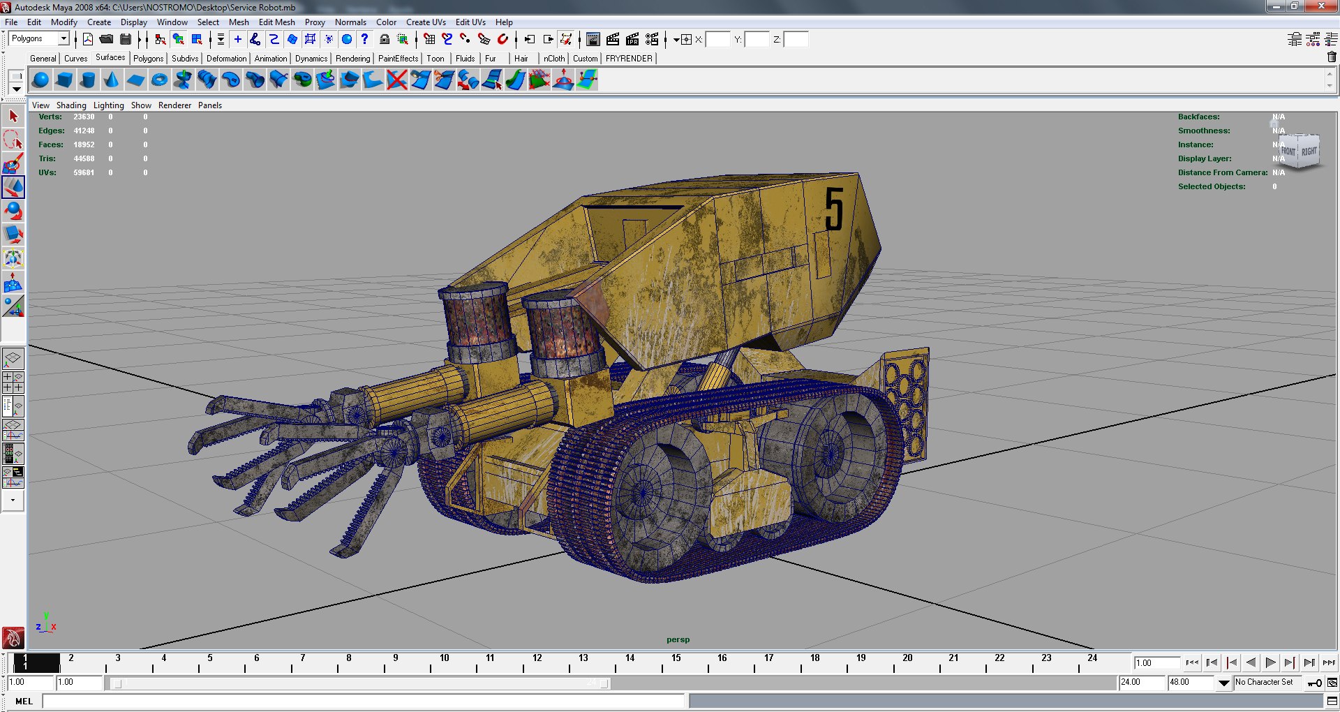 3d robot service model